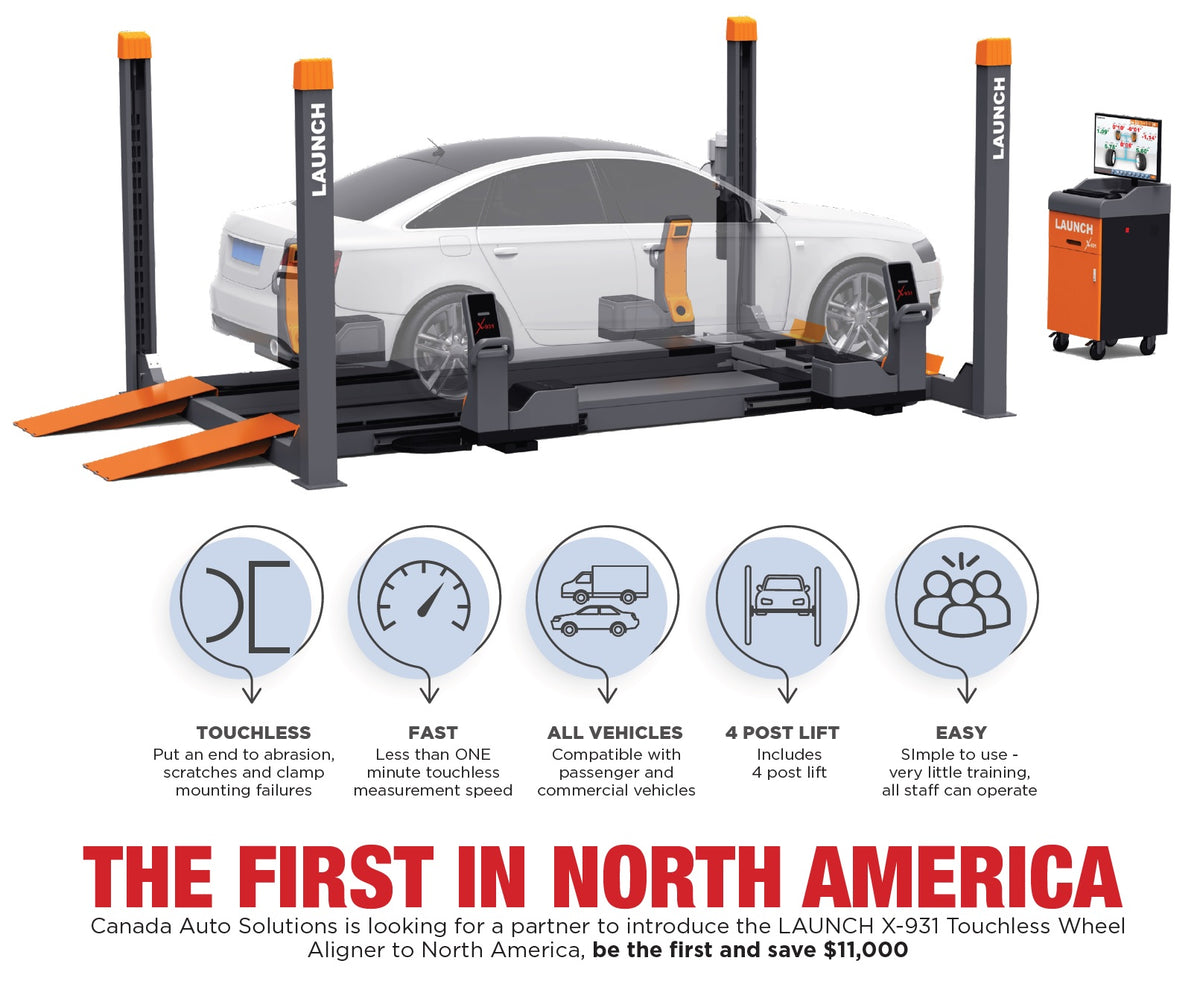 LAUNCH X-931 TOUCHLESS WHEEL ALIGNER – Canada Auto Solutions